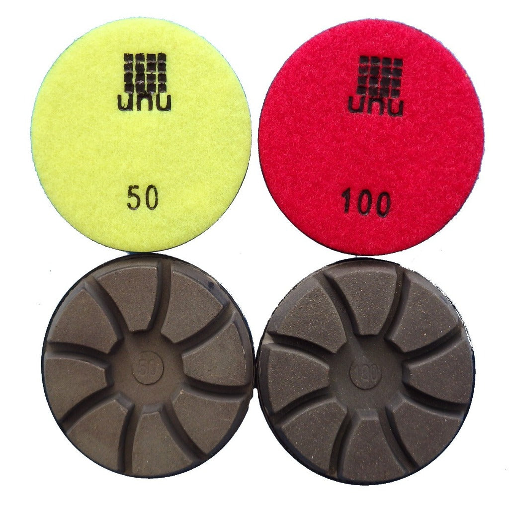 50, 100 grit Ceramic Polish Puck: remove swirl, polish hard concrete ...